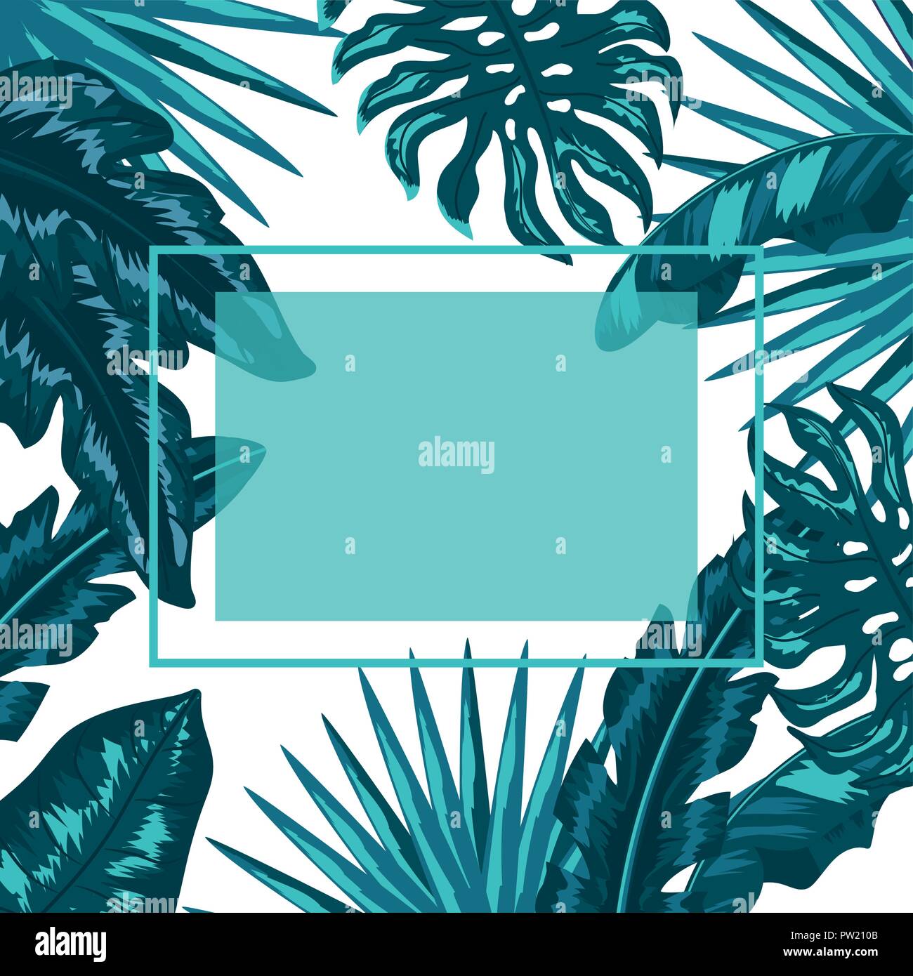 Tropical flowers frame Stock Vector Image & Art - Alamy