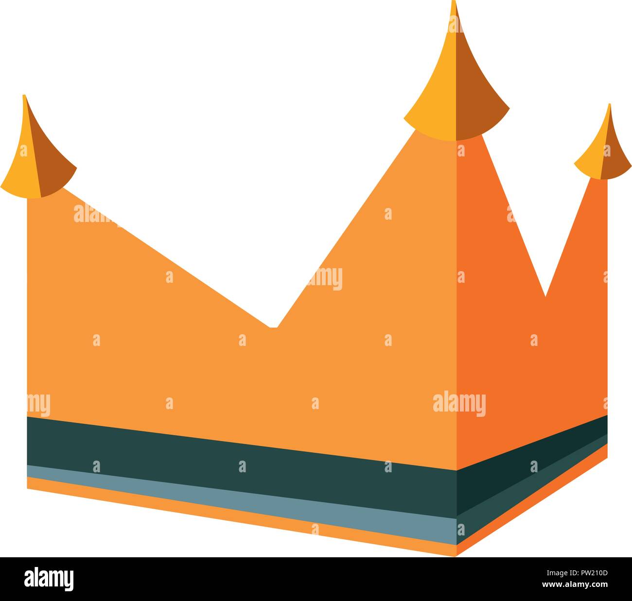 crown royalty monarchy outline geometric vector illustration Stock ...