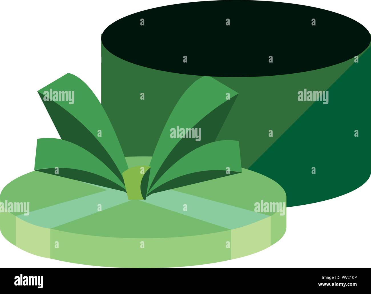 outline open gift box surprise birthday vector illustration Stock ...