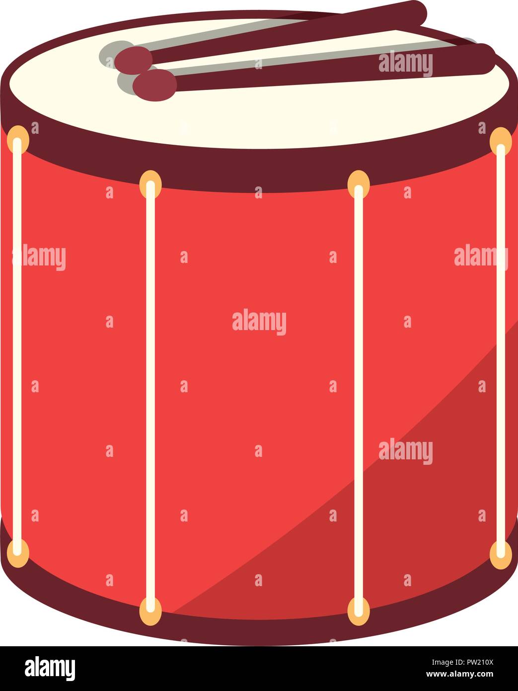 drum instrument musical percussion vector illustration outline Stock ...