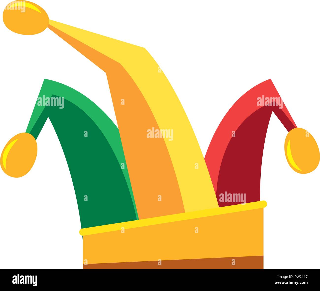 circus jester hat carnival festival vector illustration outline Stock ...