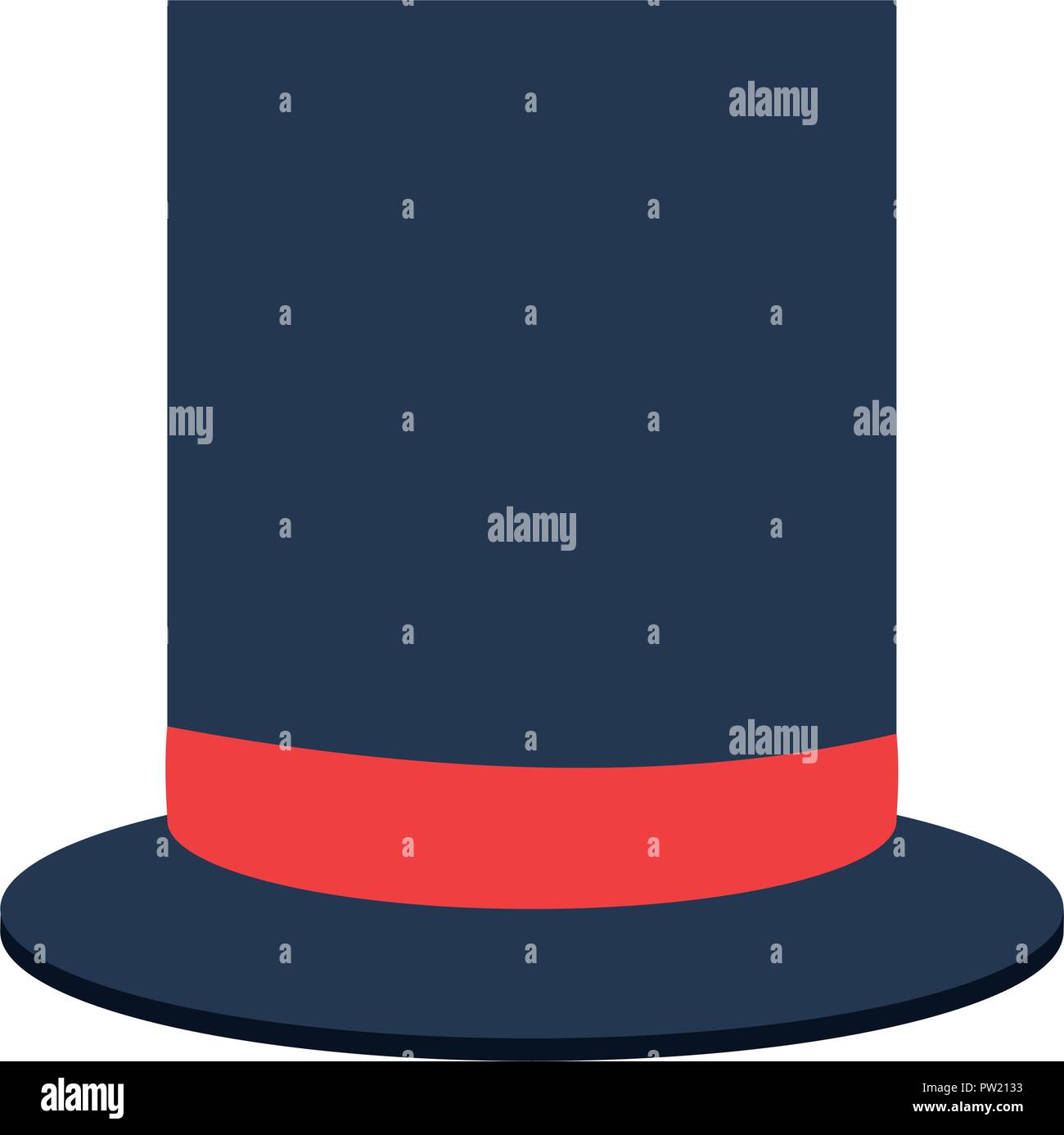 outline top hat accessory fashion vector illustration Stock Vector ...
