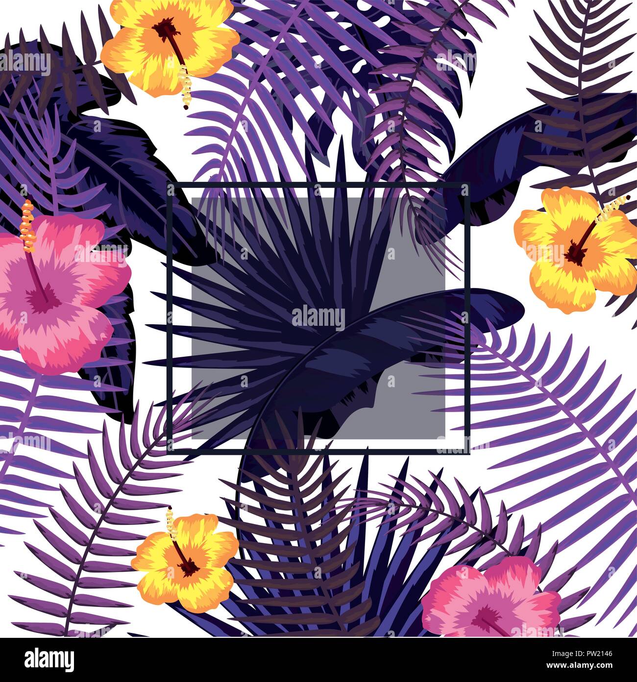 Tropical flowers background Stock Vector Image & Art - Alamy