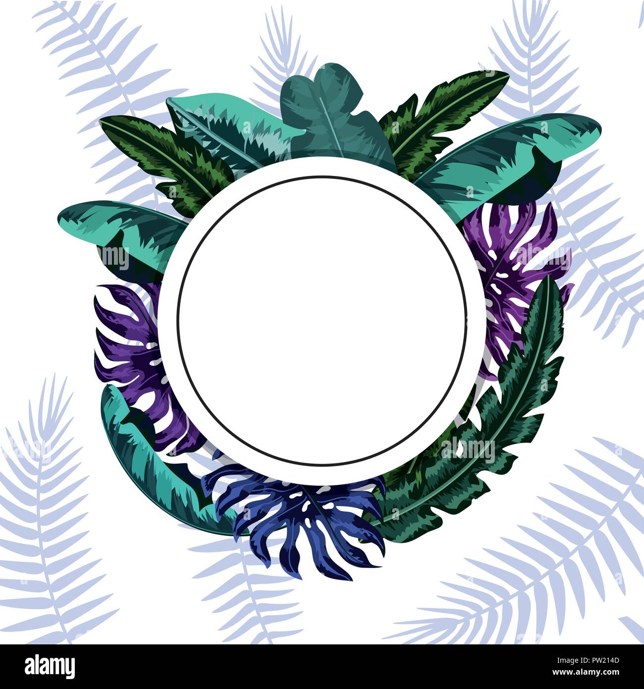 Tropical flowers frame Stock Vector Image & Art - Alamy
