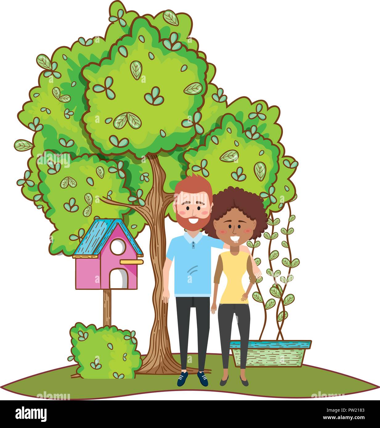 people at nature spring Stock Vector Image & Art - Alamy