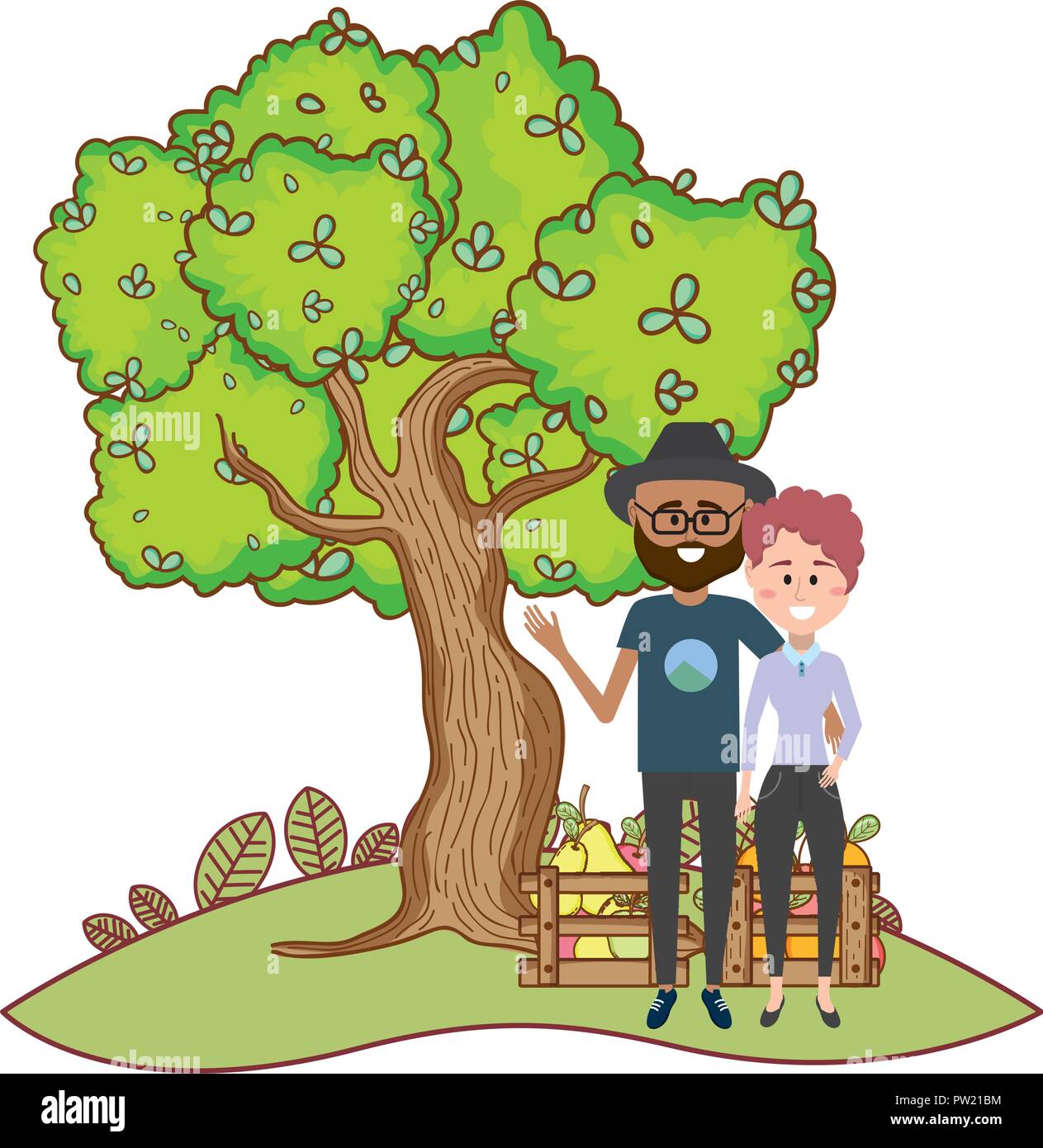 people at nature spring Stock Vector Image & Art - Alamy