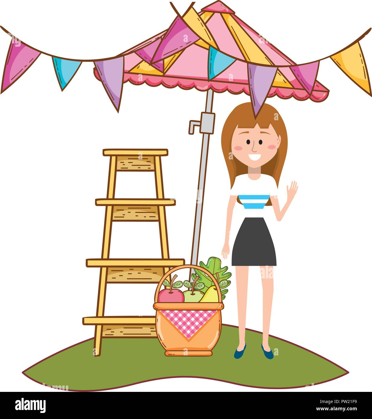 Farmers market flower Stock Vector Images - Alamy