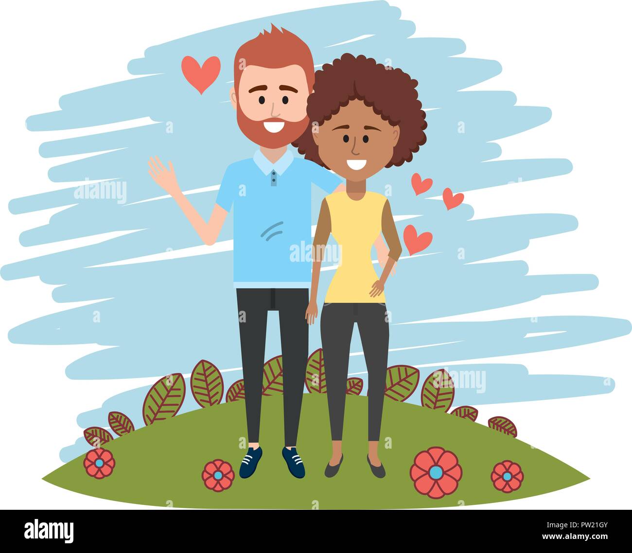 Couple in love cartoons Stock Vector Image & Art - Alamy