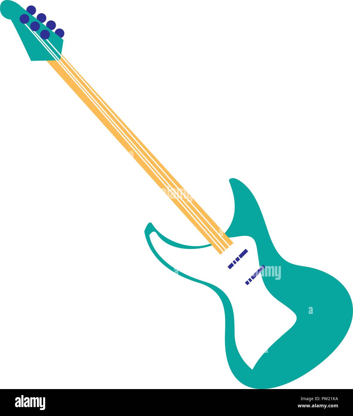 electric guitar icon over white background, vector illustration Stock ...