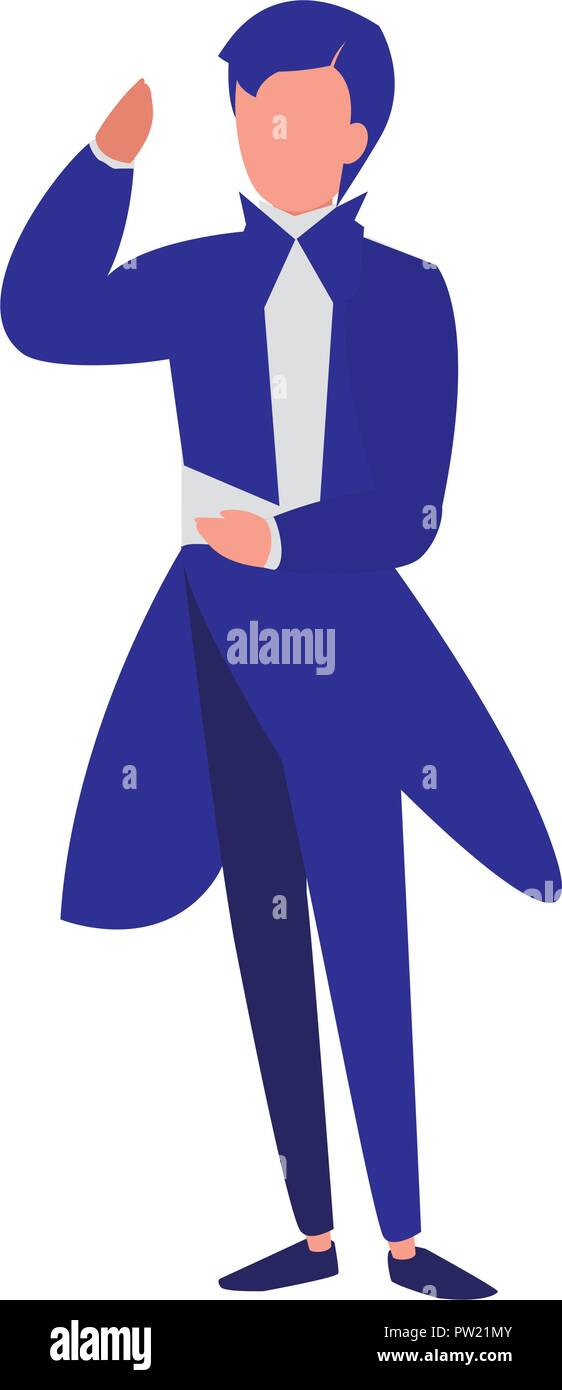 symphony orchestra director icon over white background, colorful design ...