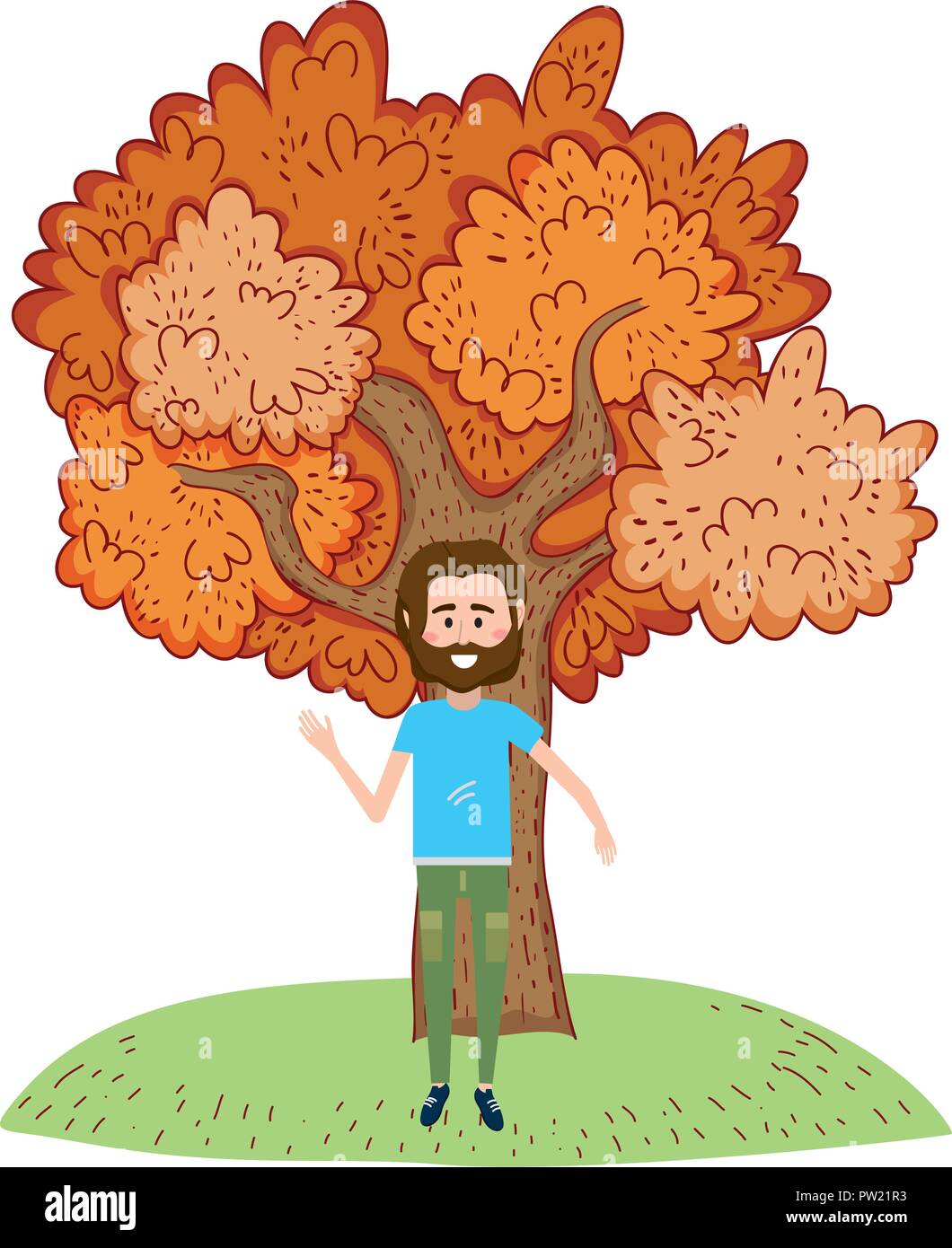 people at nature fall Stock Vector Image & Art - Alamy
