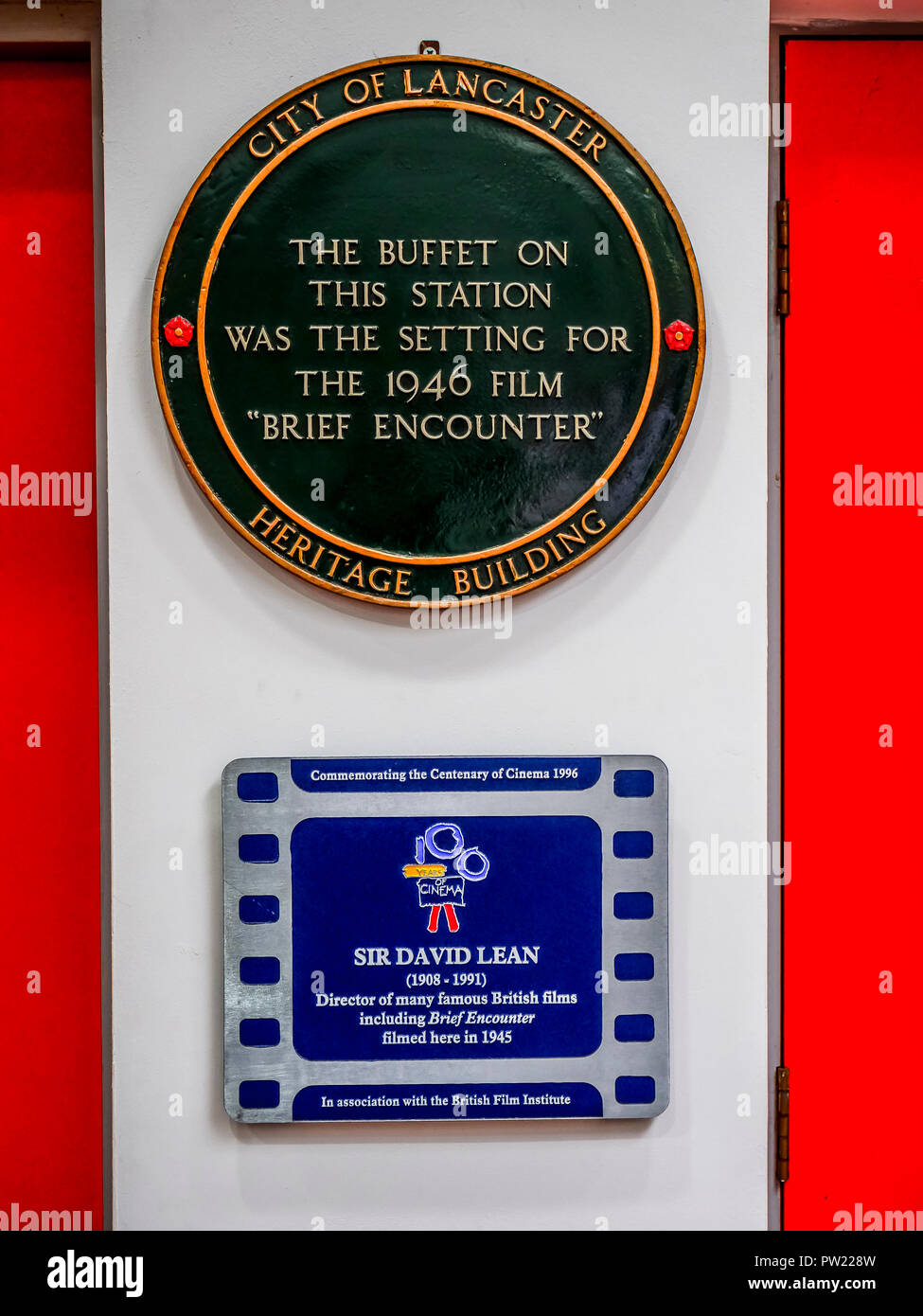 Memorabilia at Carnforth Railway Station in northern Lancashire that ...
