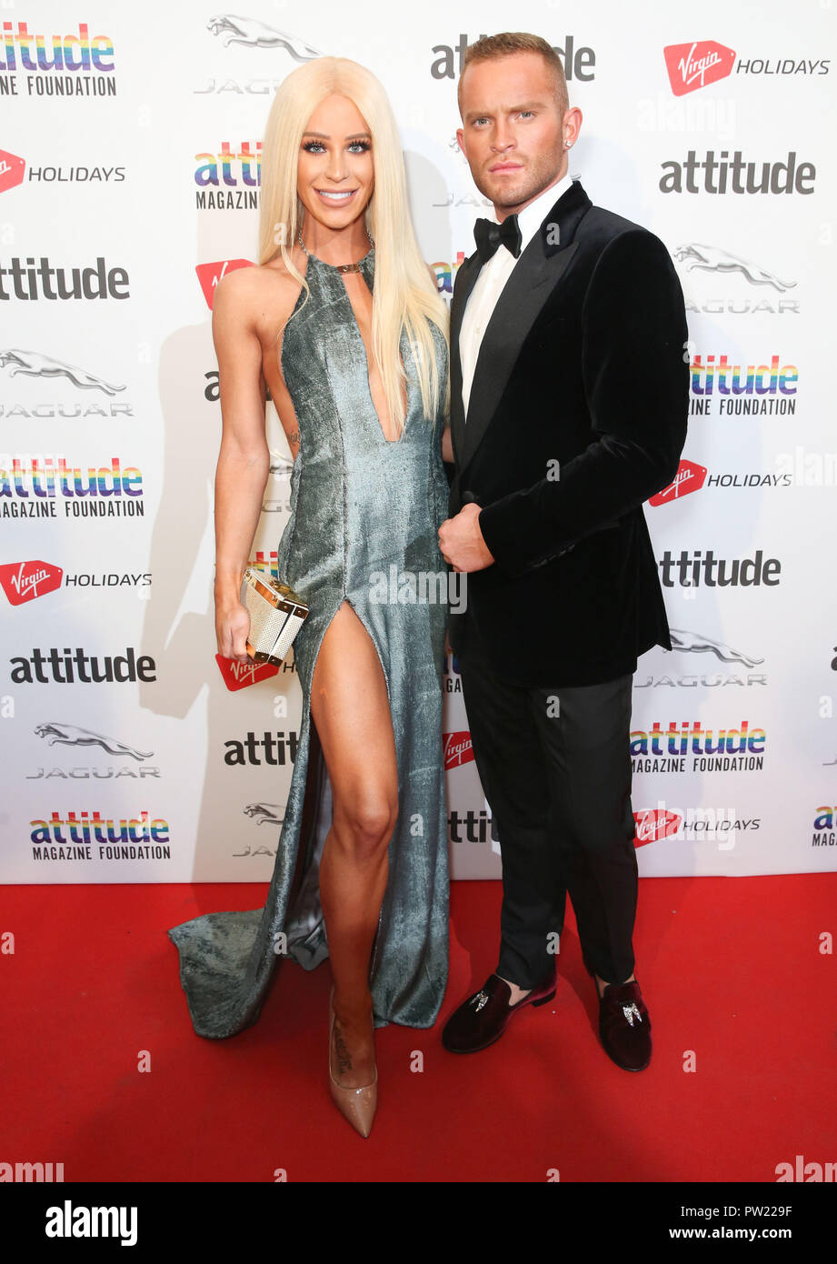 EDITORIAL USE ONLY Gigi Gorgeous and August Getty attend the Virgin ...