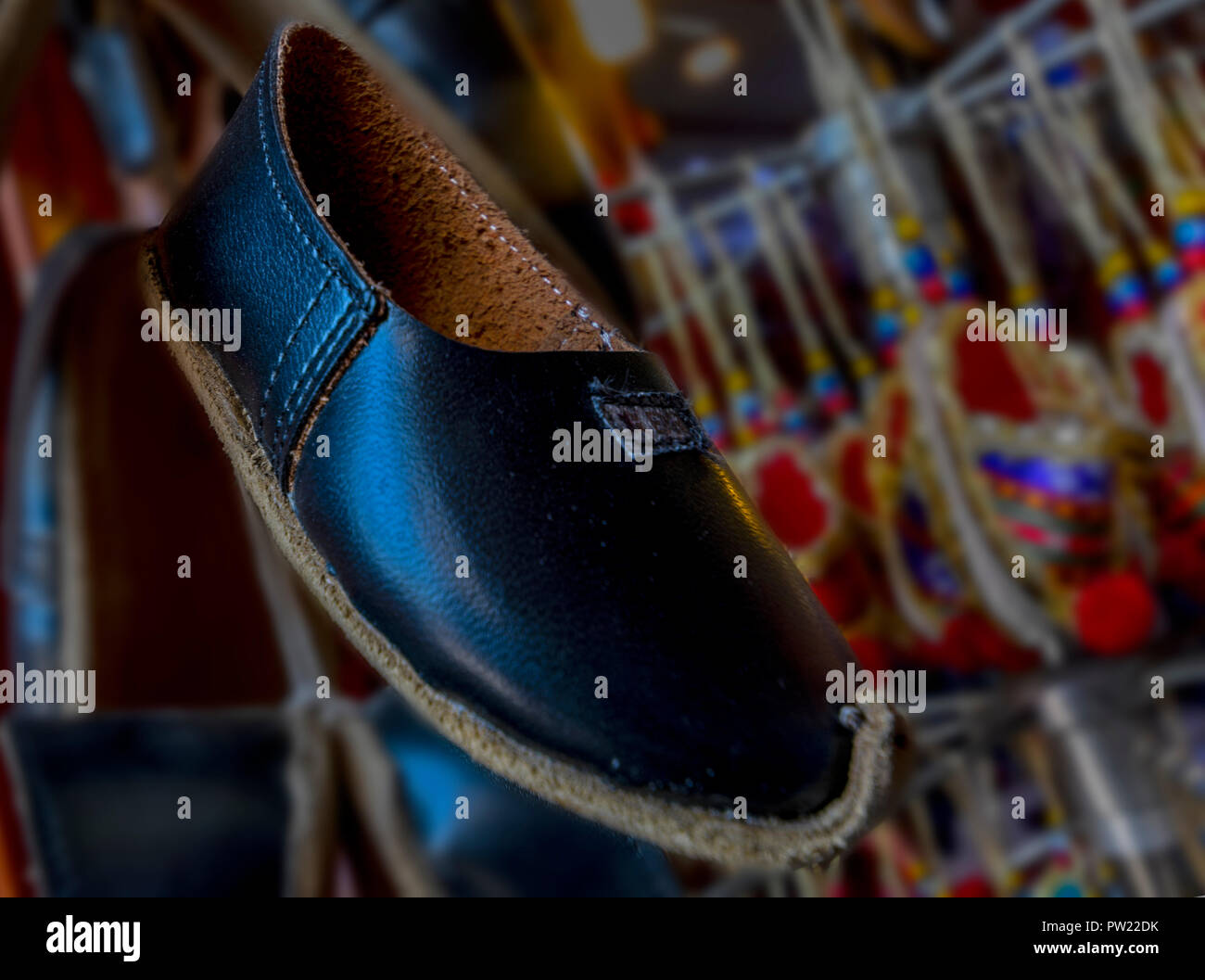 handmade leather slippers Stock Photo - Alamy