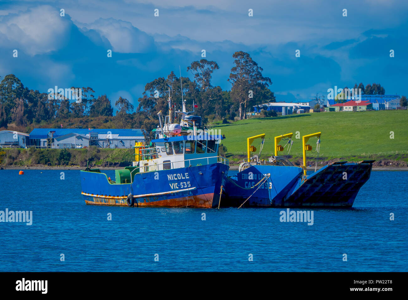 Chile chiloe island ancud fishing hi-res stock photography and images ...