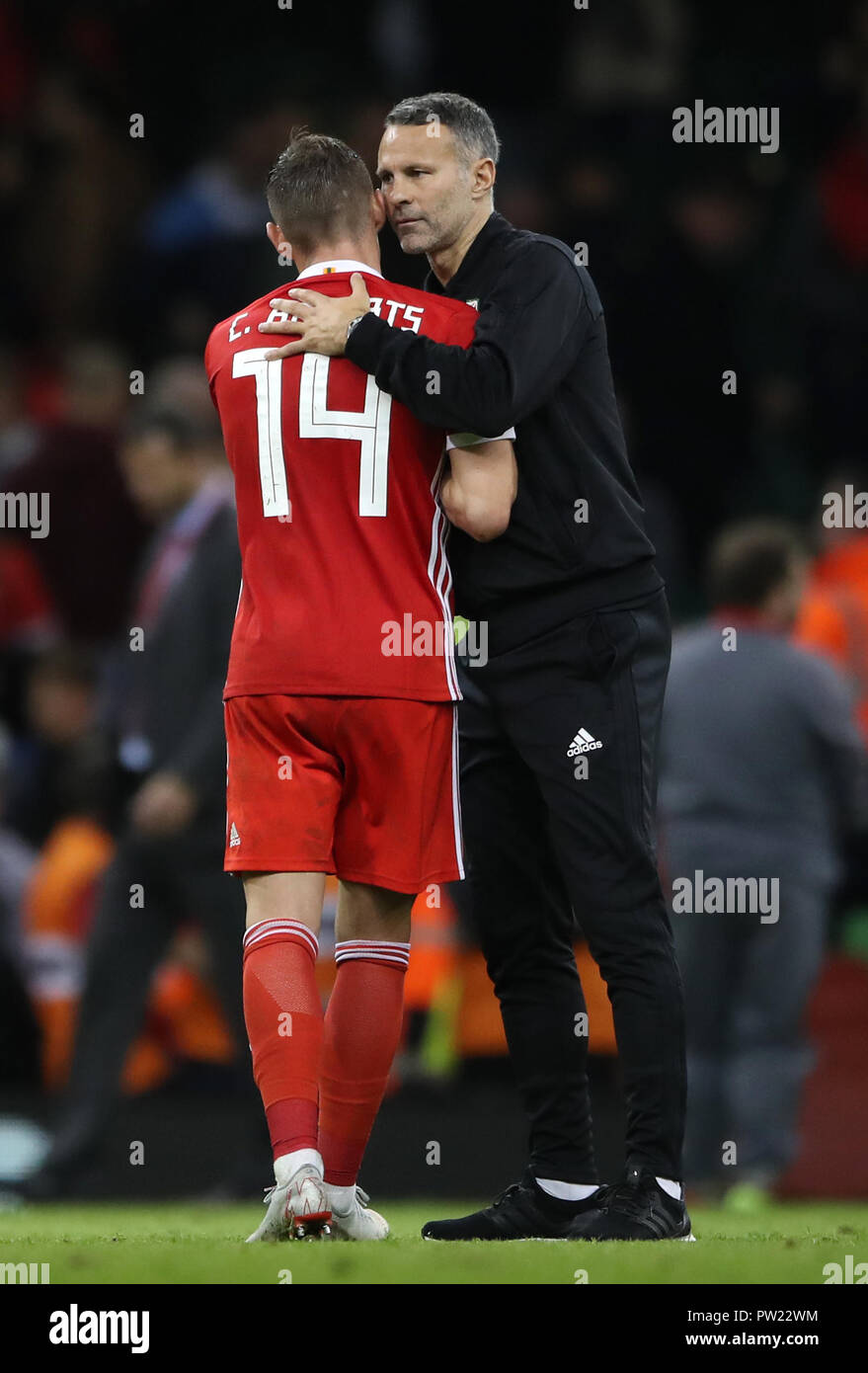 Wales connor roberts shakes hands hi-res stock photography and images ...