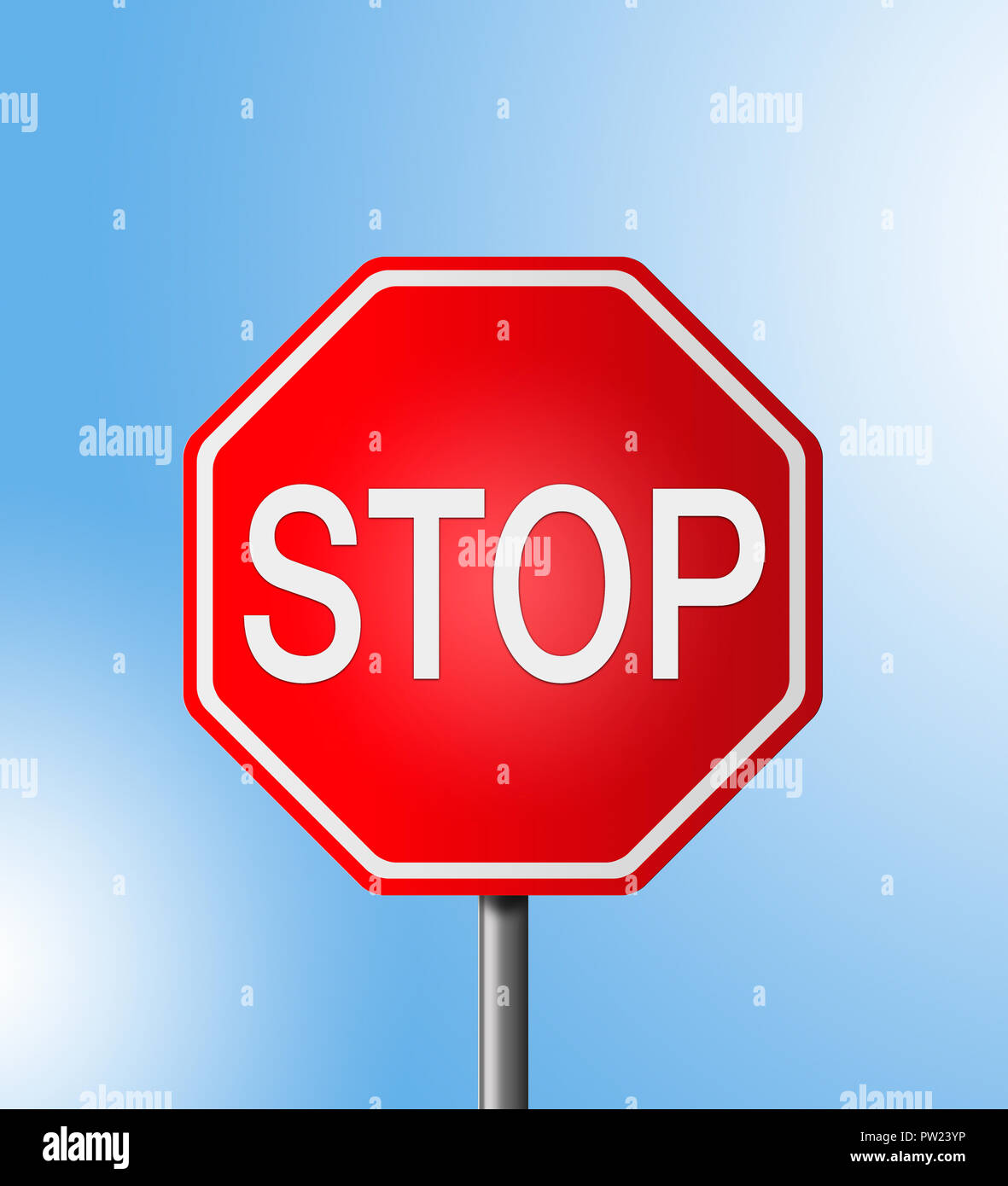 A Red Stop Sign Stock Photo - Alamy