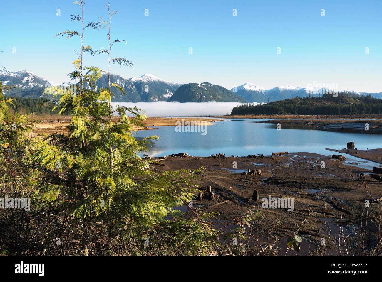 Stave Lake in the winter in Mission, British Columbia, Canada Stock ...