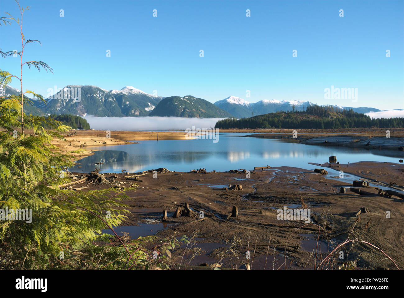Stave Lake in the winter in Mission, British Columbia, Canada Stock ...