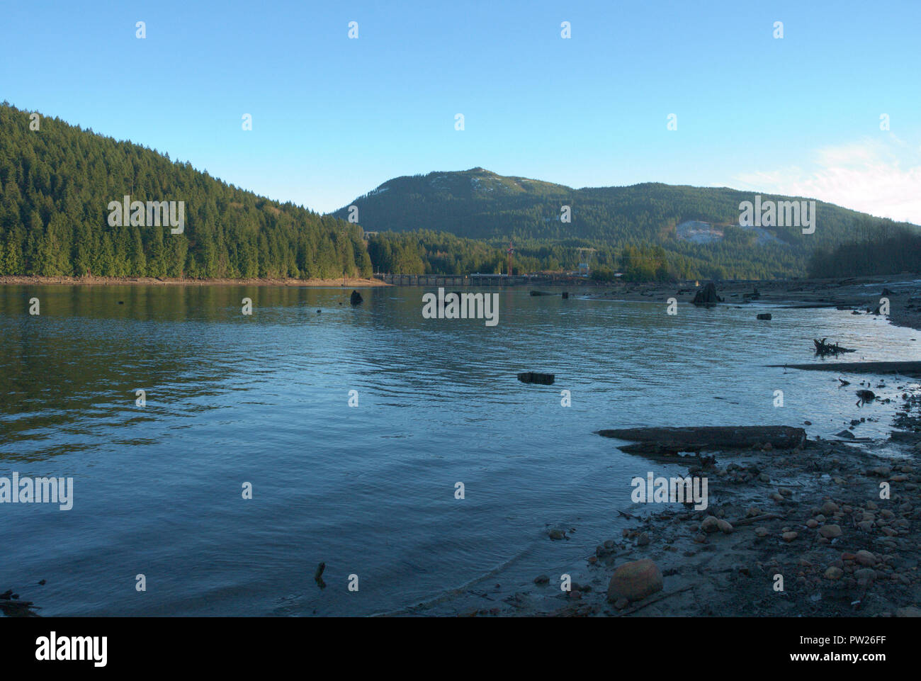 Stave Lake in the winter in Mission, British Columbia, Canada Stock ...