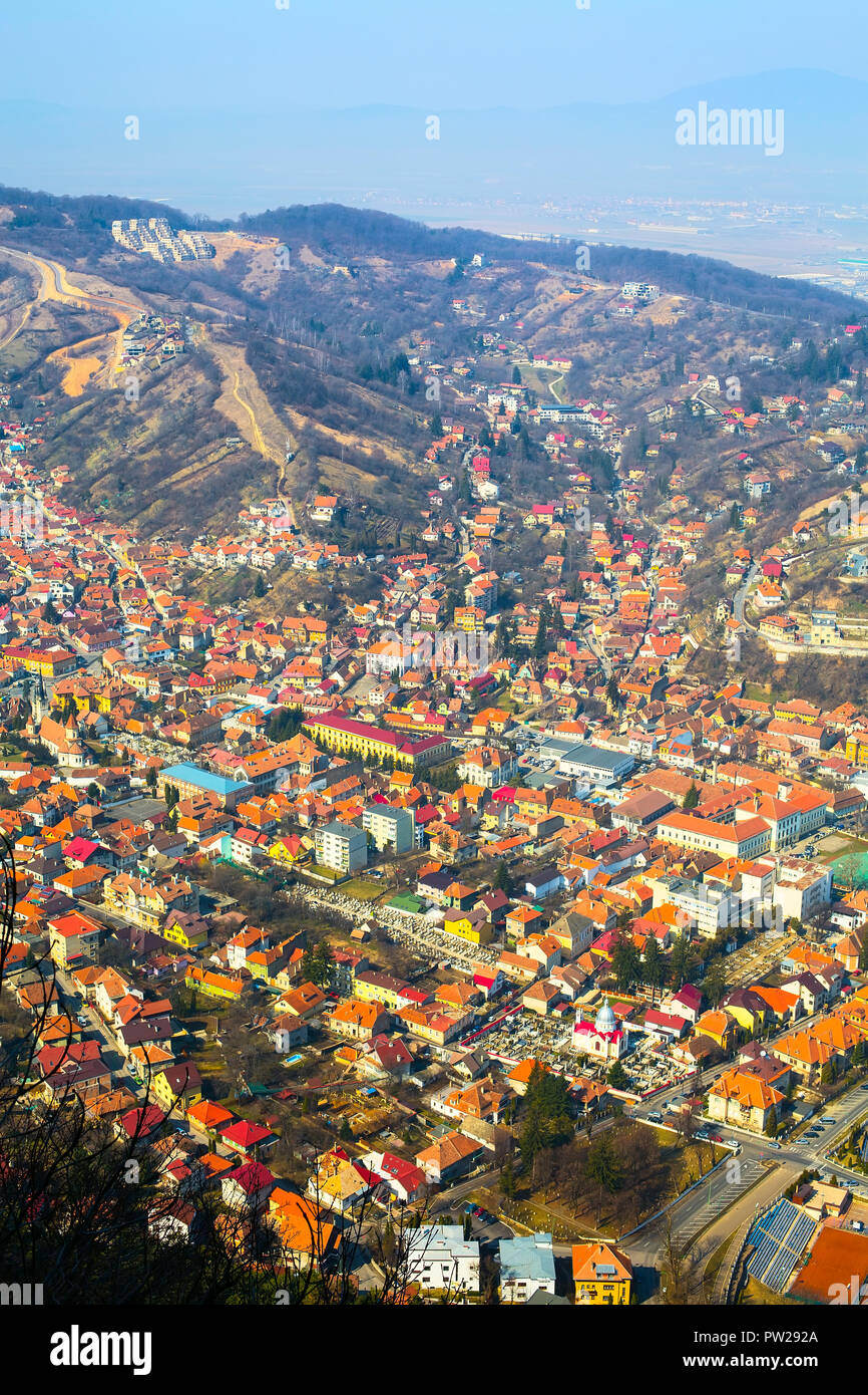 Transylvania aerial town not village hi-res stock photography and ...