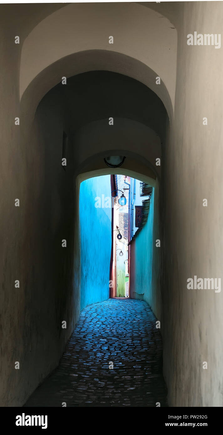 String Street or Strada Sforii is the narrowest street in the city of ...