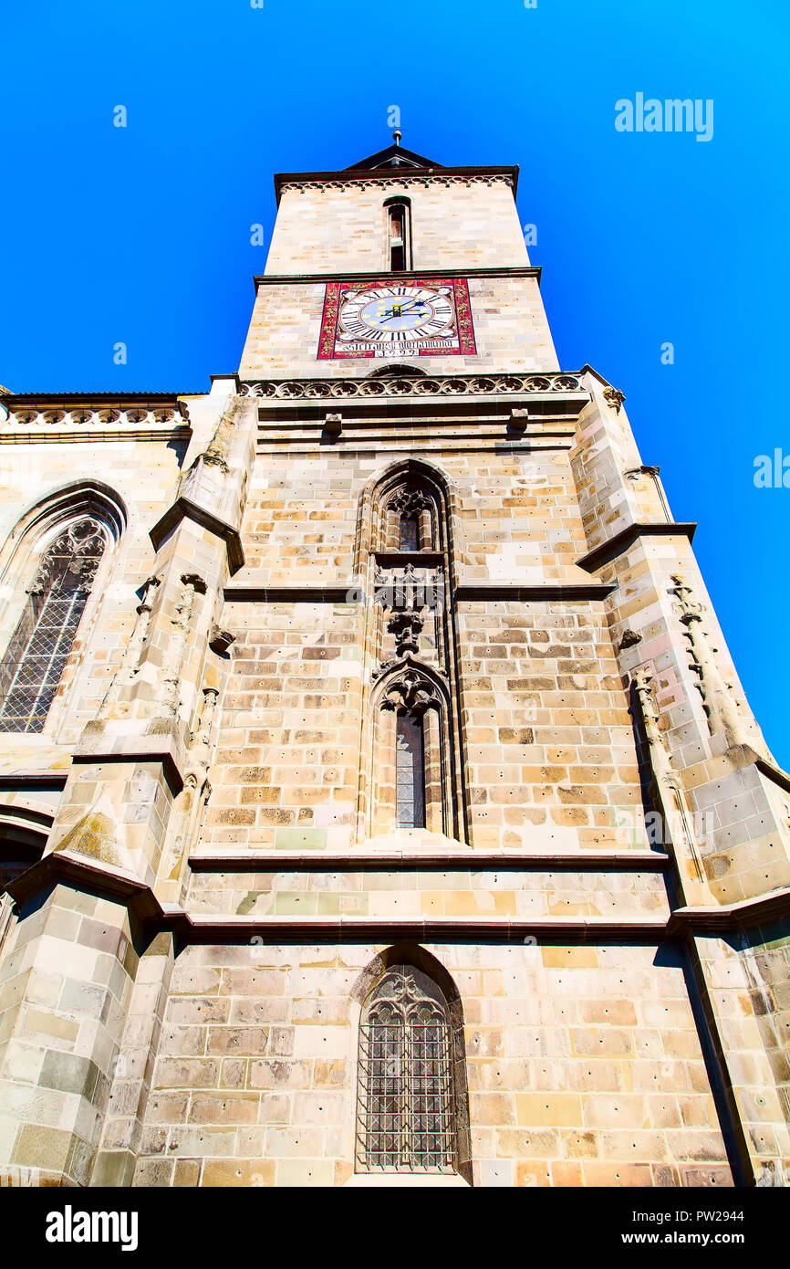Gothic building of the Black Church, Biserica Neagra in Brasov ...