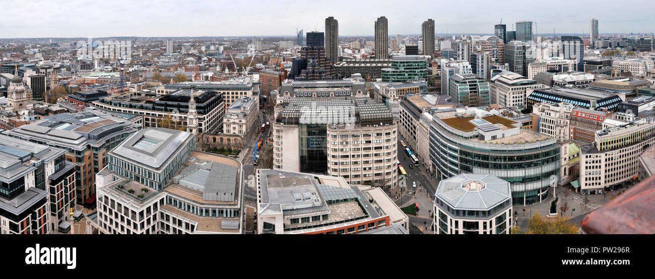 Around the UK - Panoramic View North From St Paul's Cathedral Stock ...