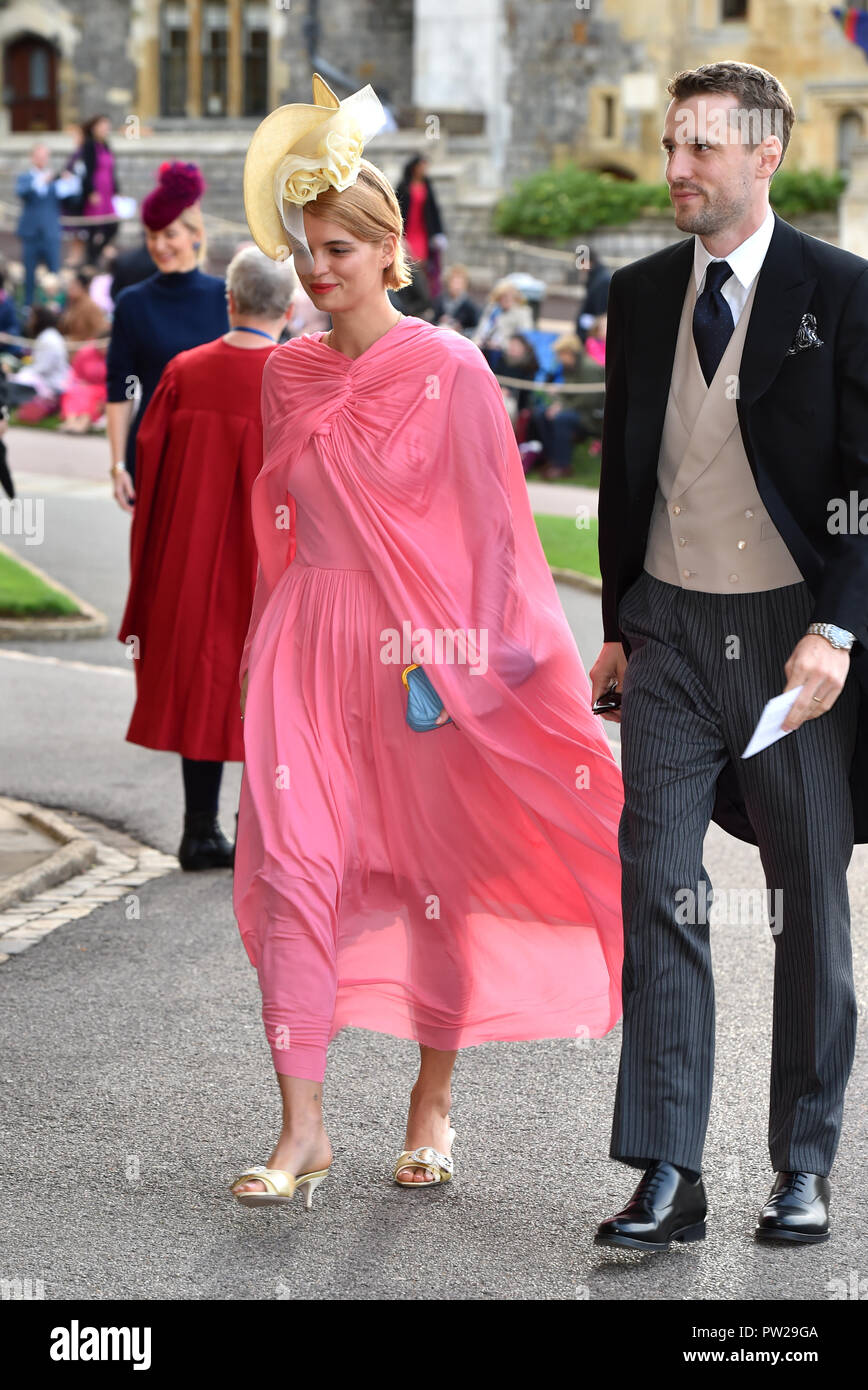 Pixie Geldof and George Barnett arrive at the grounds of Windsor Castle ...