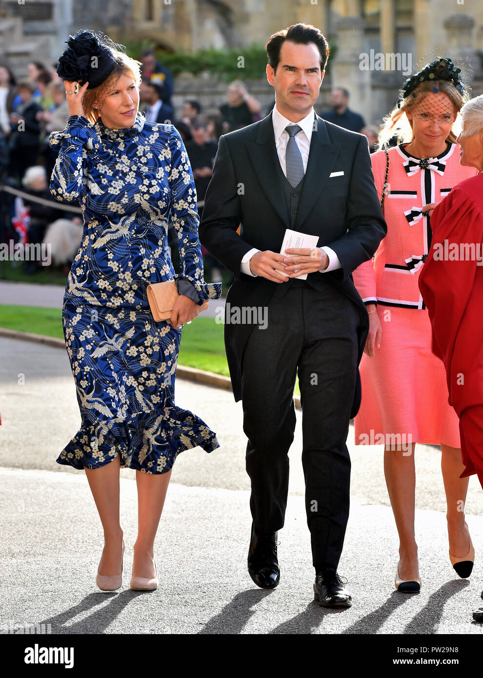 Jimmy Carr and Karoline Copping arrive for the wedding of Princess ...
