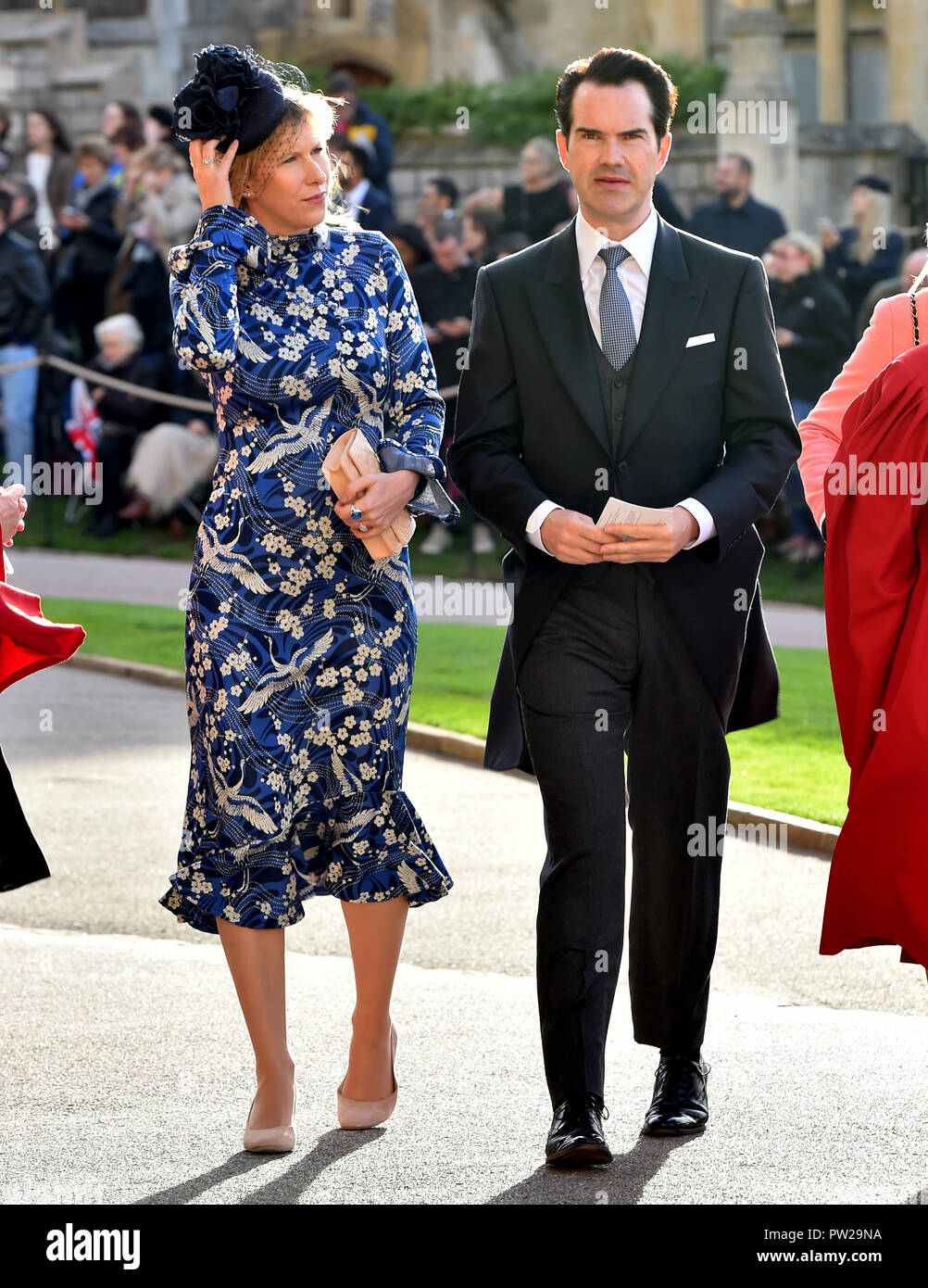 Jimmy Carr and Karoline Copping arrive for the wedding of Princess ...