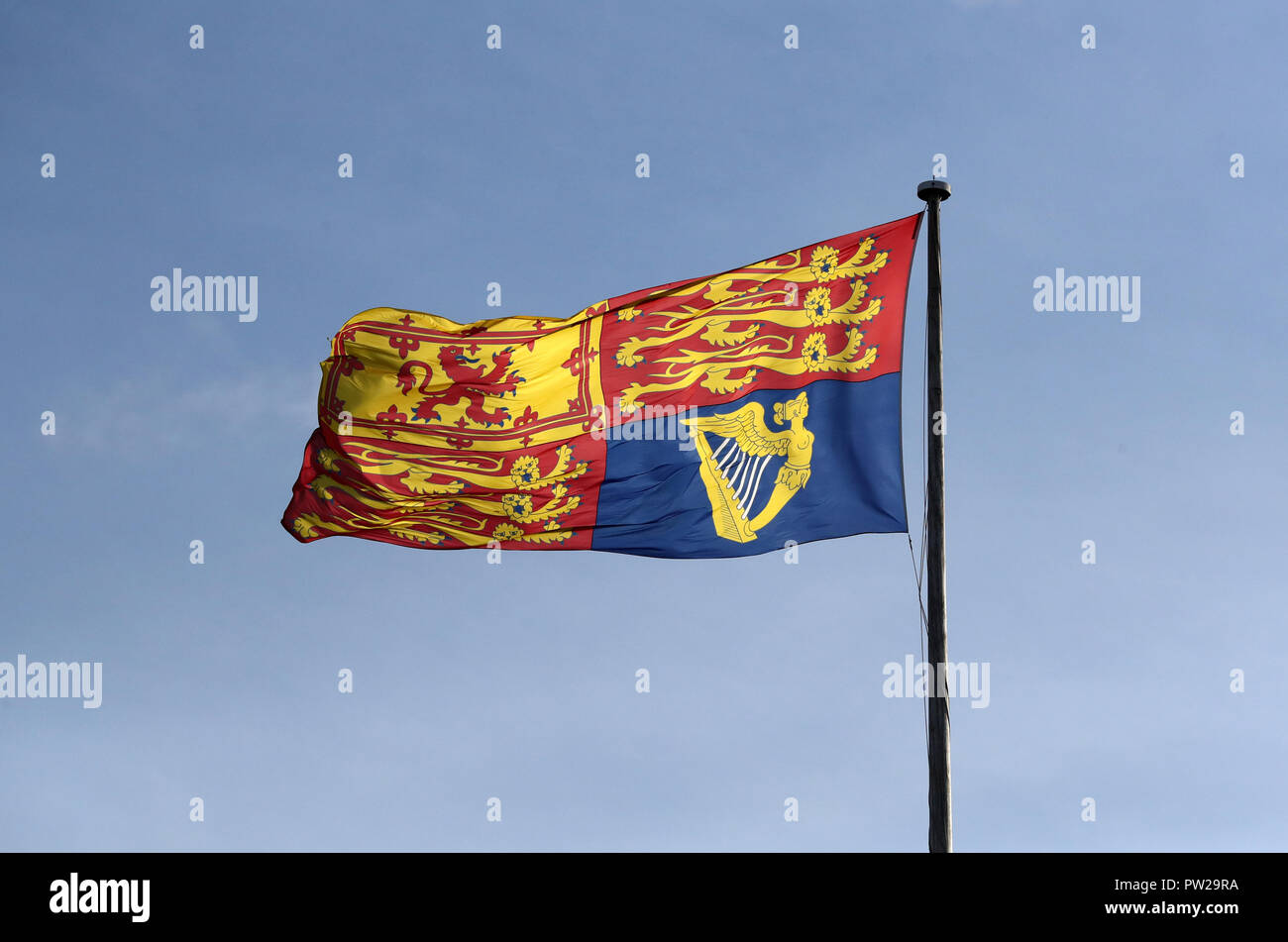 The Royal Standard flies during the wedding of Princess Eugenie to Jack ...