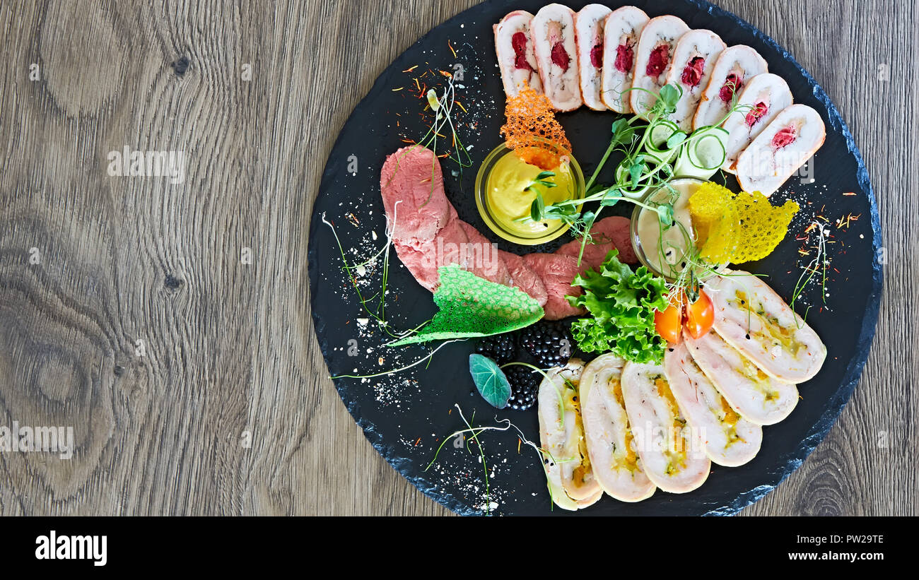 Assortment sliced cold meats hi-res stock photography and images - Alamy