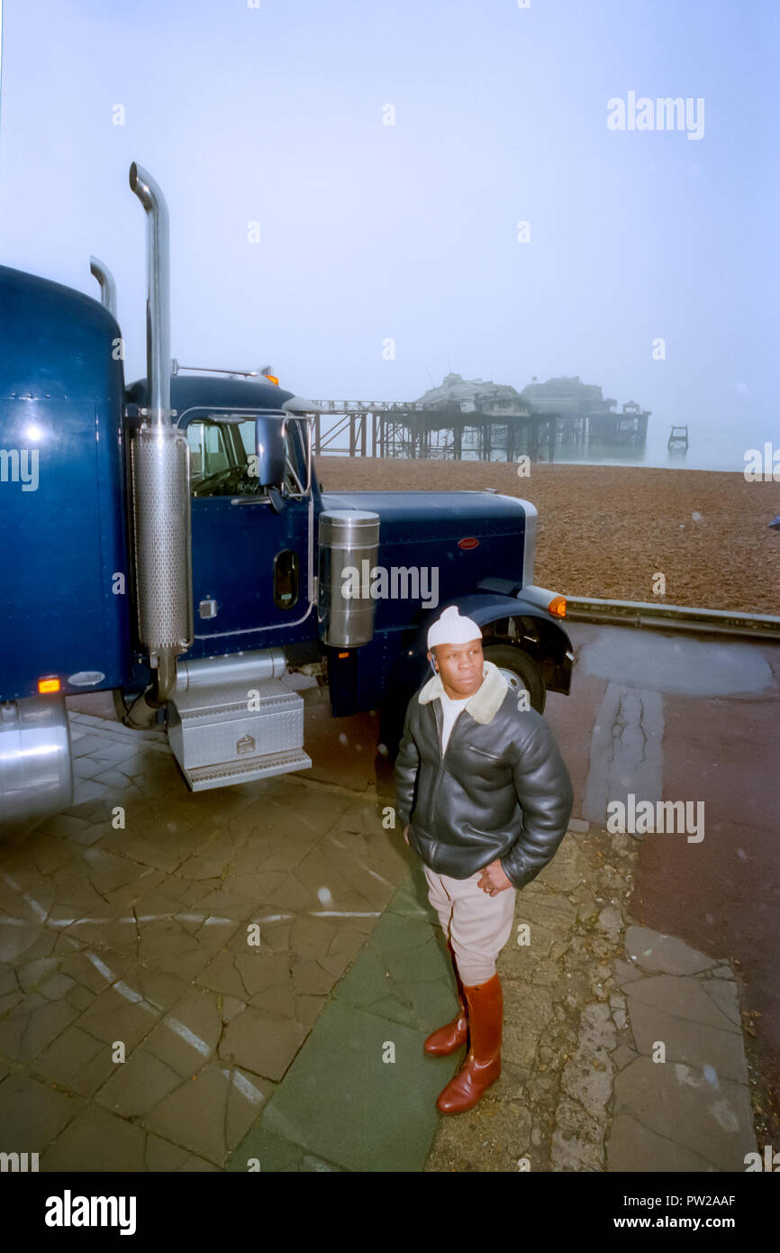 Chris Eubank and his truck in Brighton Stock Photo - Alamy