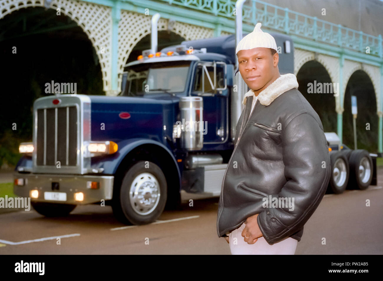 Chris Eubank and his truck in Brighton Stock Photo - Alamy