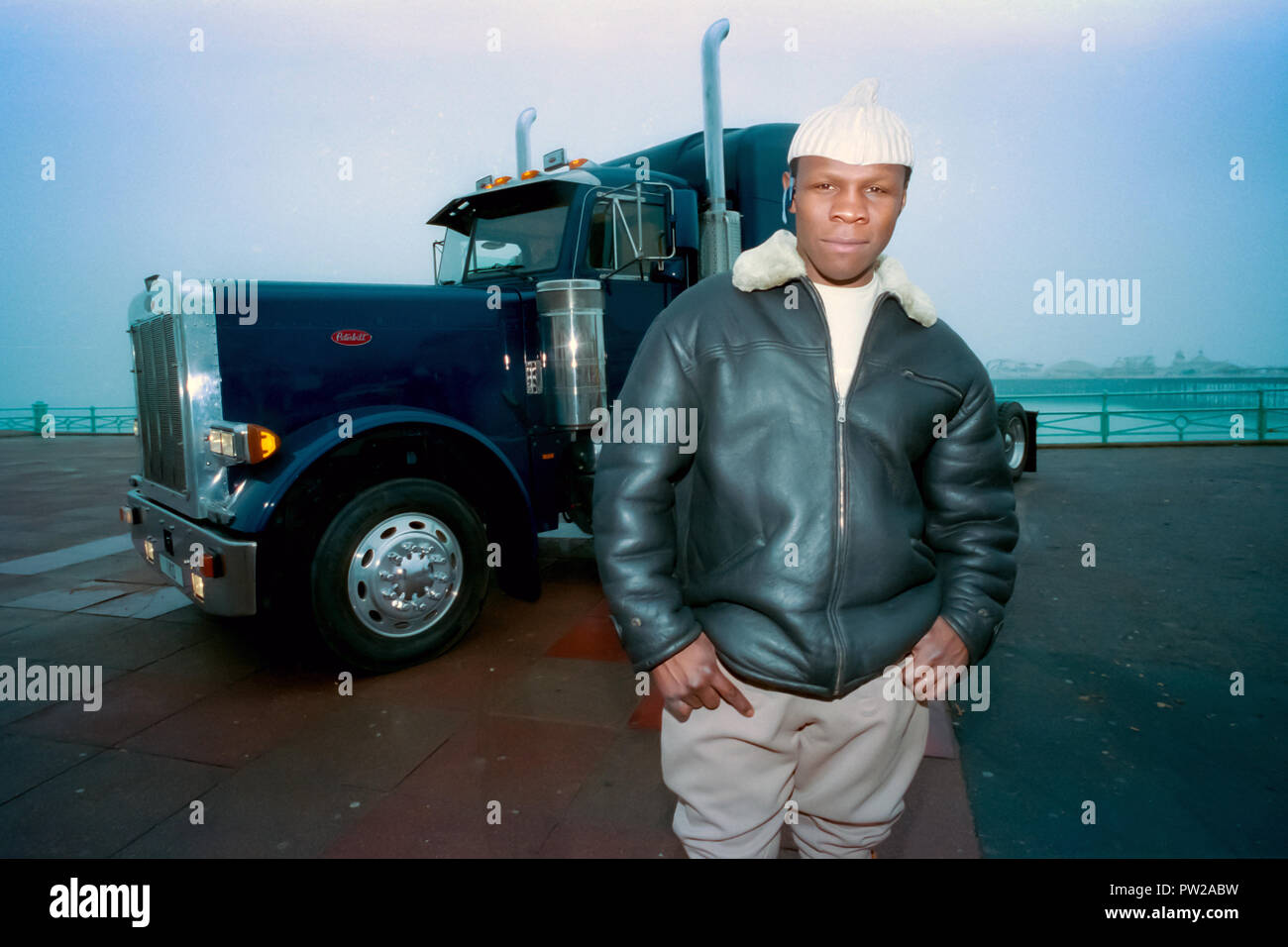 Chris Eubank and his truck in Brighton Stock Photo - Alamy