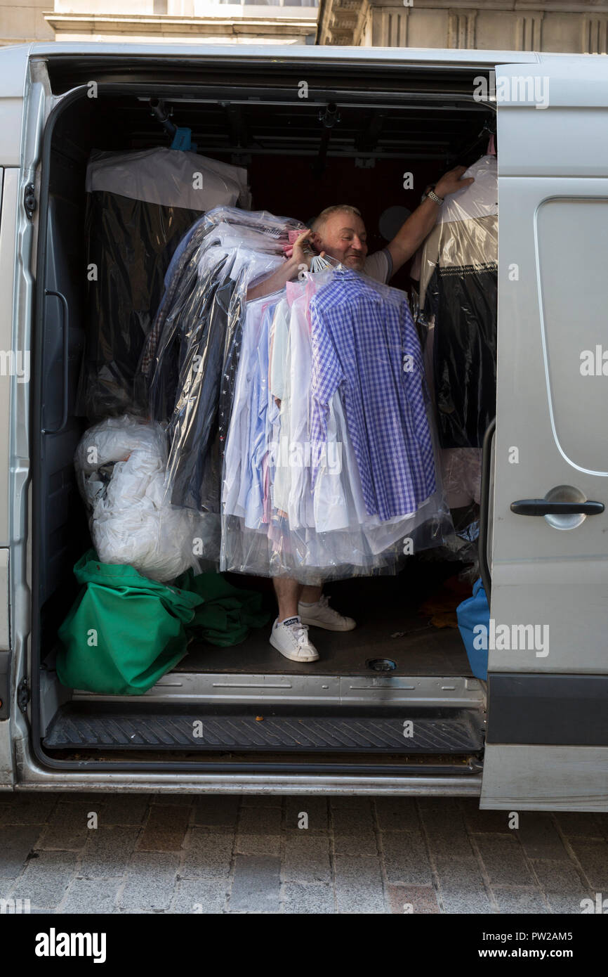 Dry cleaning delivery van hi-res stock photography and images - Alamy