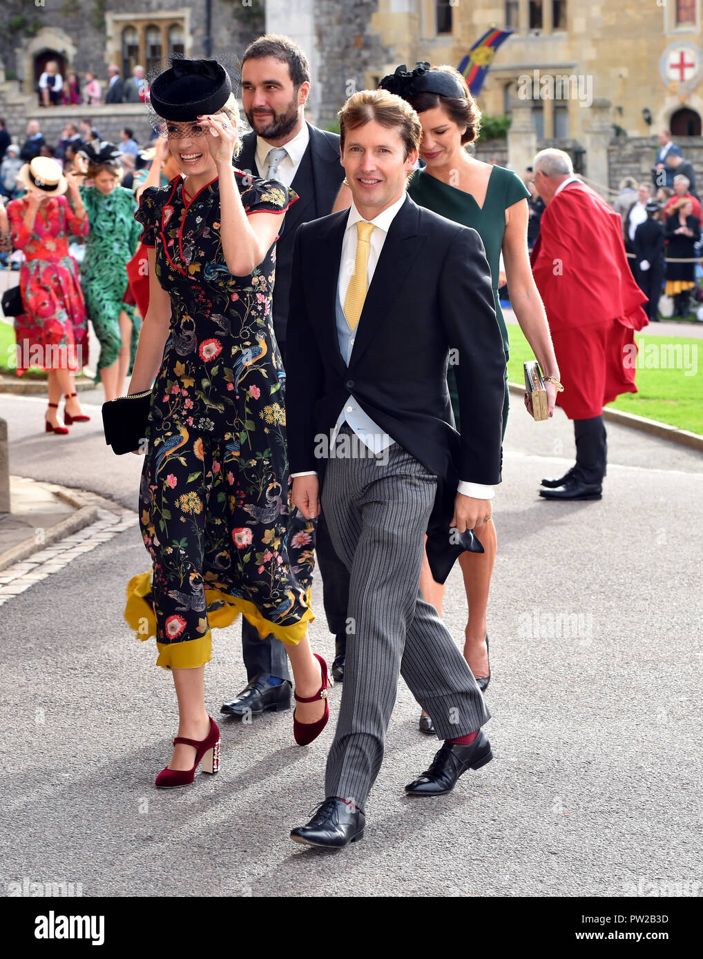 Sofia Wellesley and James Blunt arrive for the wedding of Princess ...