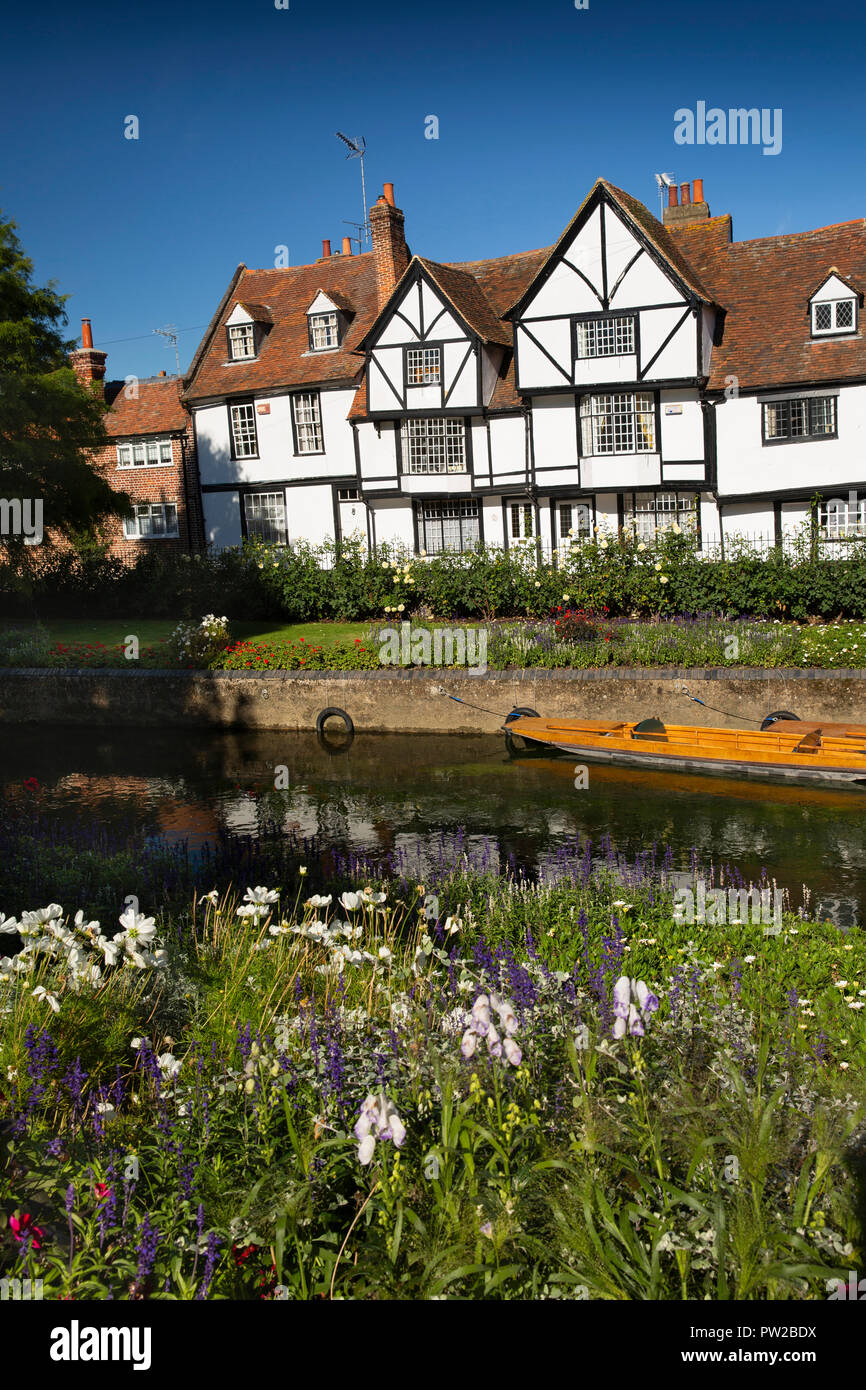 UK, Kent, Canterbury, ancient timber framed houses in Westgate Grove ...