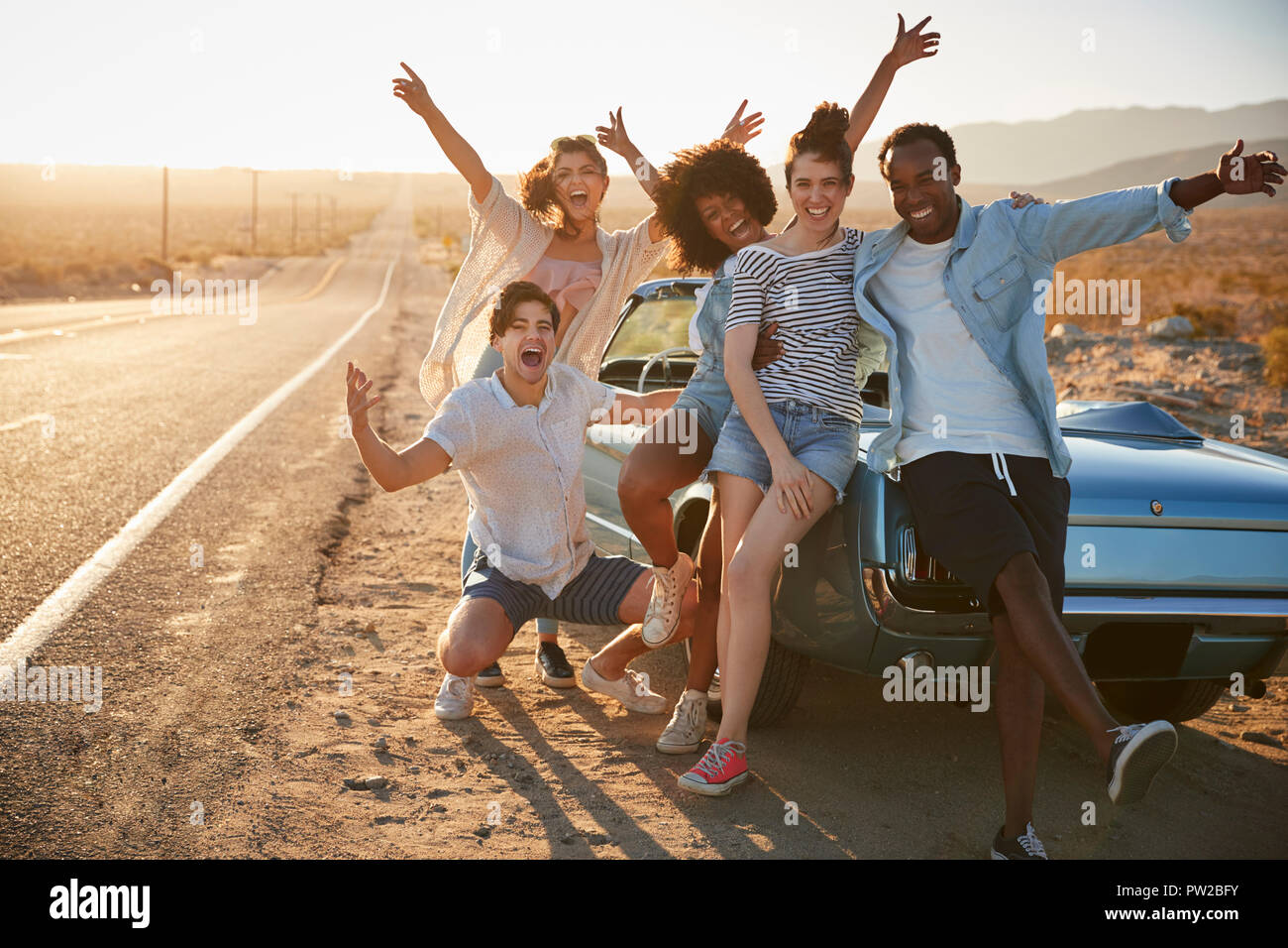 Holiday convertible friends hi-res stock photography and images - Alamy