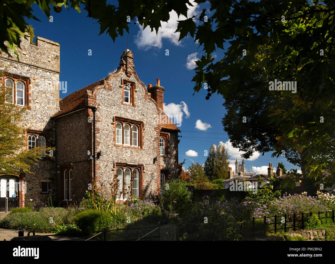 UK, Kent, Canterbury, Westgate Gardens, 1850 Tower House Gothic revival ...