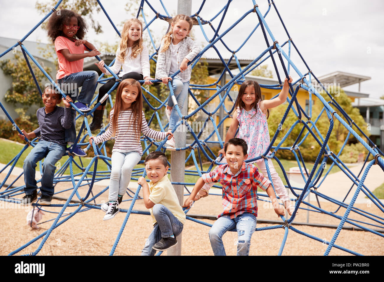 Elementary School Kids Playing