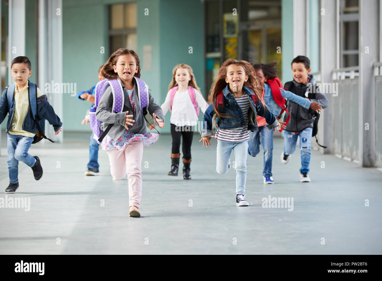Students Running Out School High Resolution Stock Photography and ...