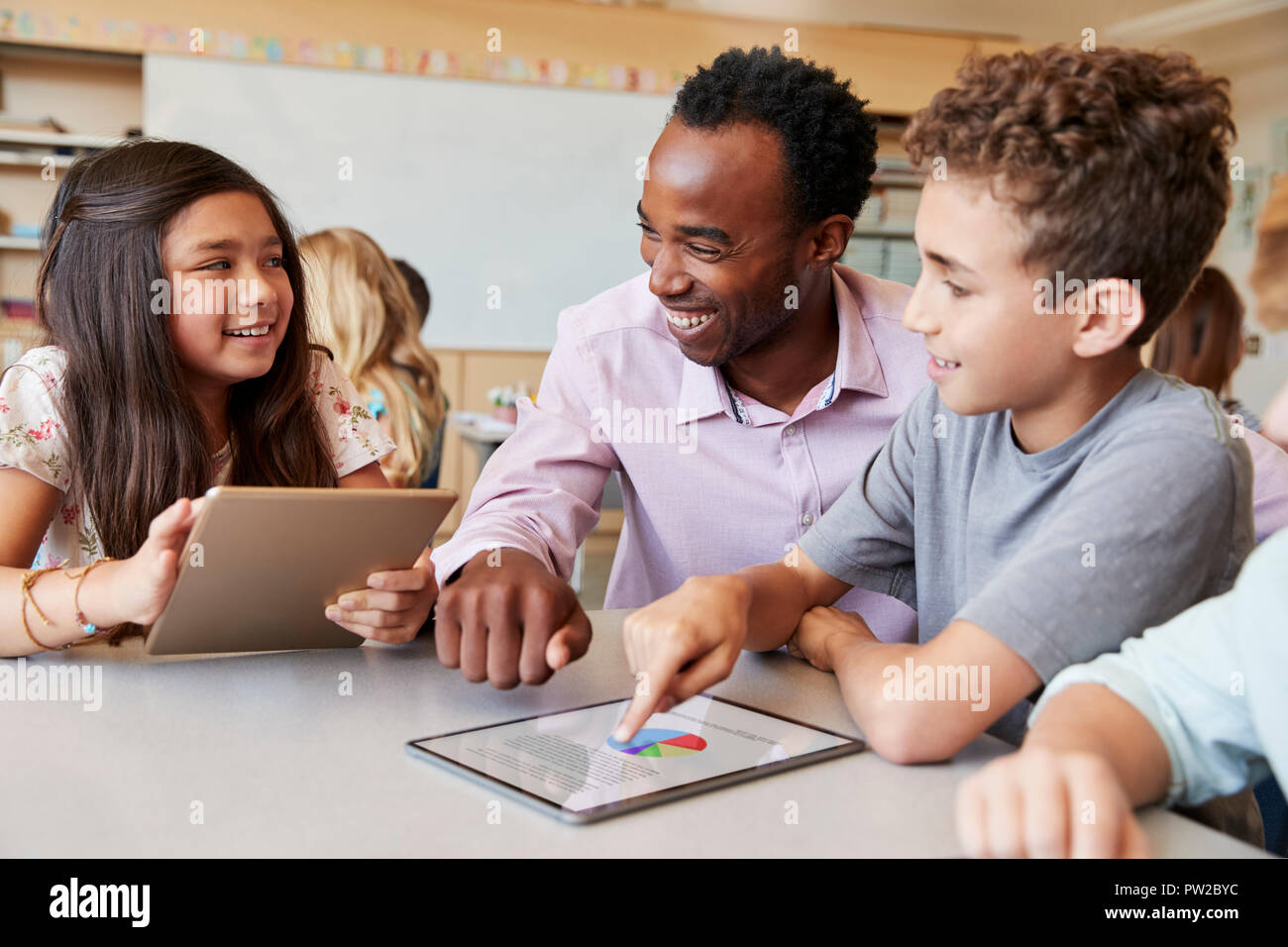 Kids helping each other school hi-res stock photography and images - Alamy