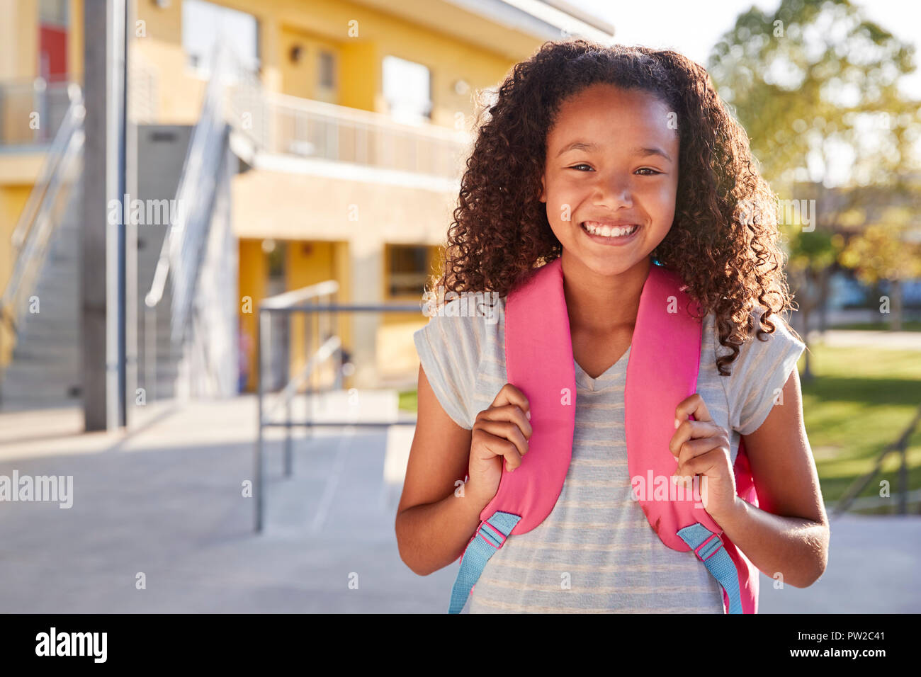 Elementary schoolgirl playground hi-res stock photography and images ...