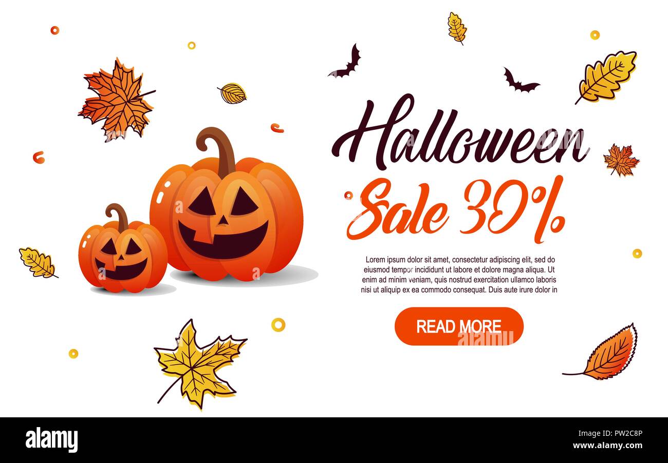 Halloween template banner. Happy Halloween message design background ...