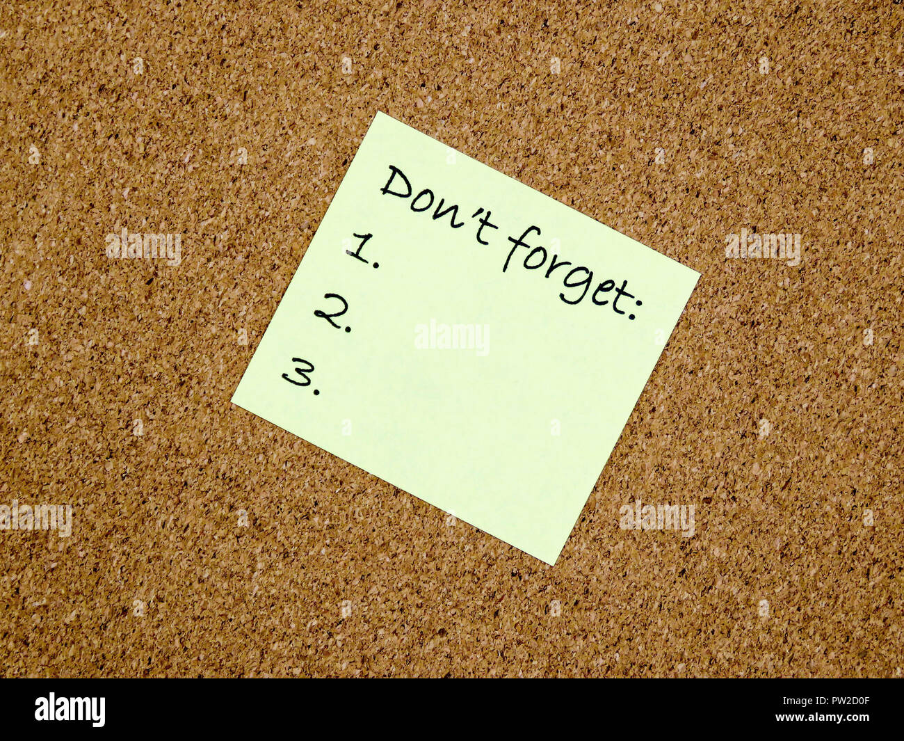 Dont forget sign hi-res stock photography and images - Alamy