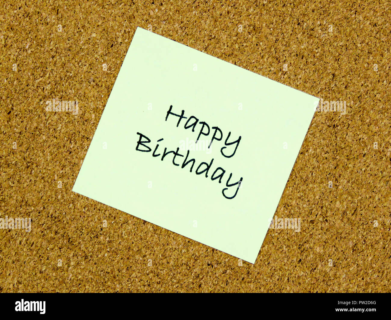 Happy birthday post it note on hi-res stock photography and images - Alamy