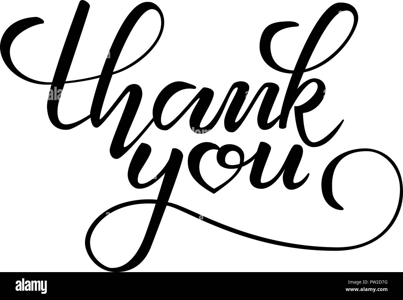Thank you typography design Black and White Stock Photos & Images - Alamy