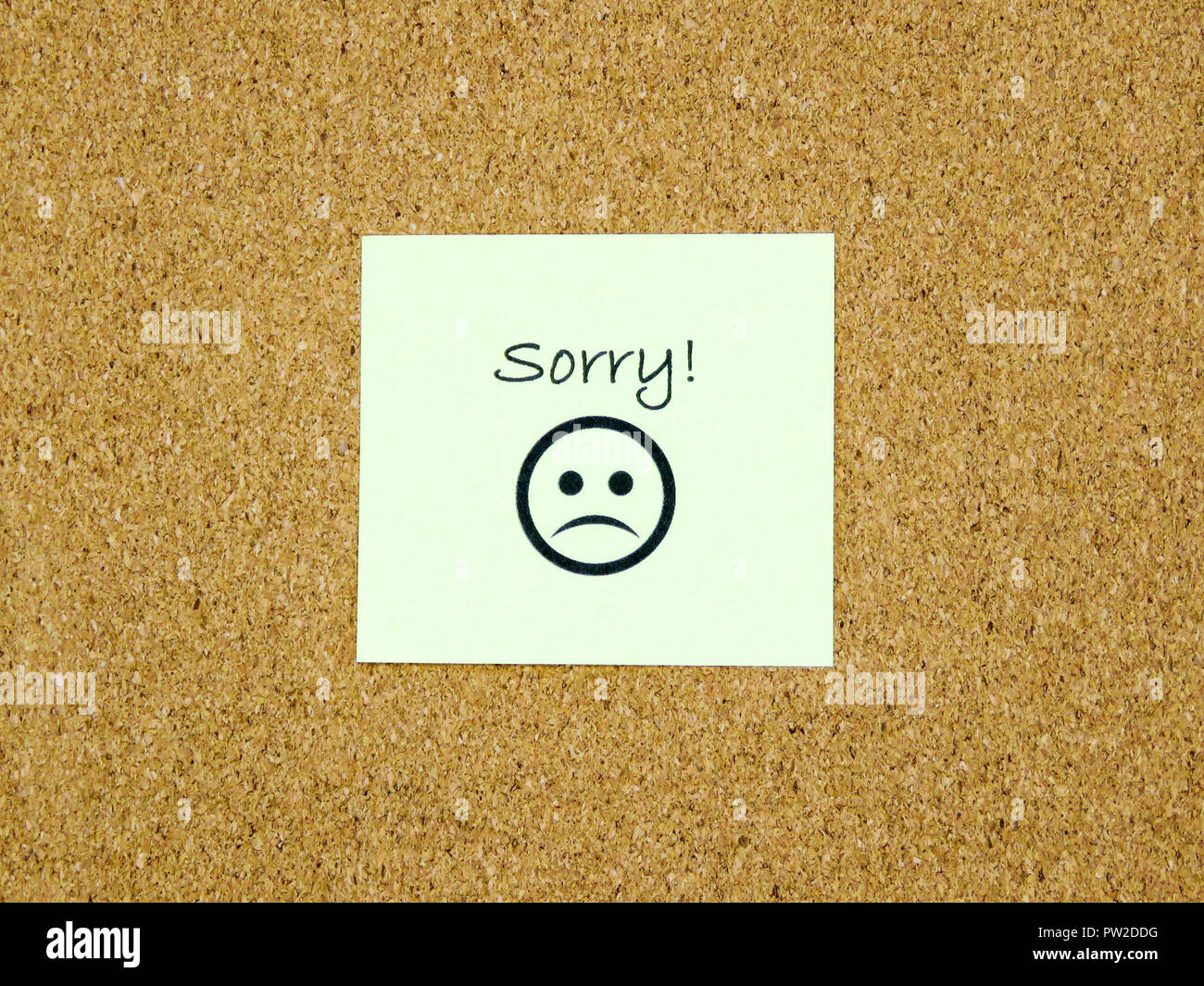 Subsititude Sorry Note